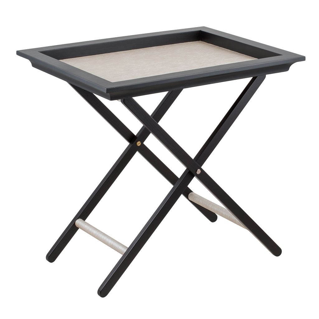 GIOBAGNARA · Venice Shop · Servant table in oak and leather, brass ...